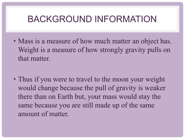 Mass and weight prac | PPTX