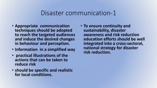 Mass Awareness Strategies for Disaster Management | PPTX