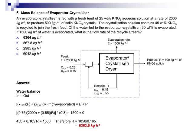 Mass Balance - Answers to Practice Questions.pdf | Chemistry | Science