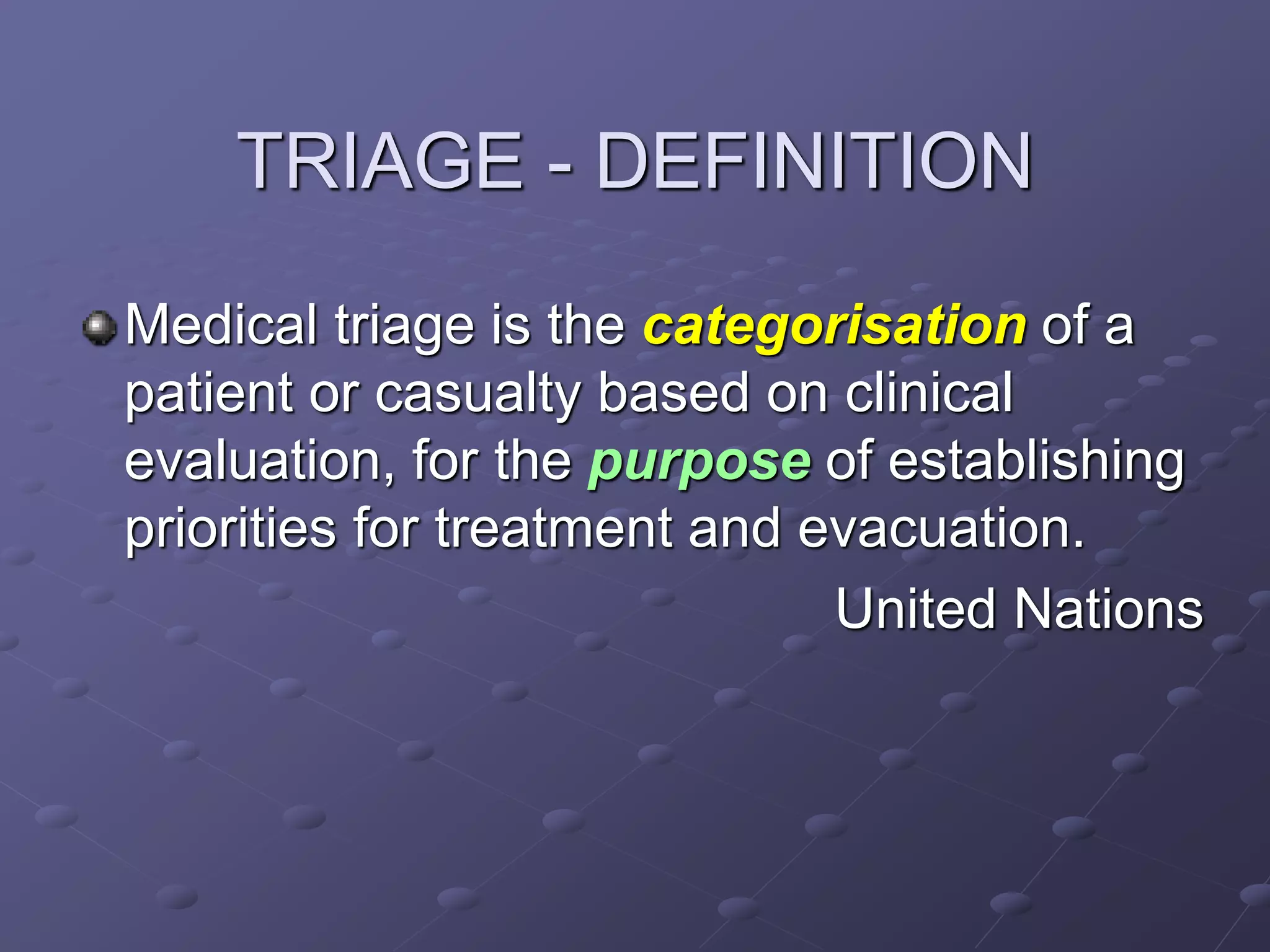 Mass casualty and triage | PPT
