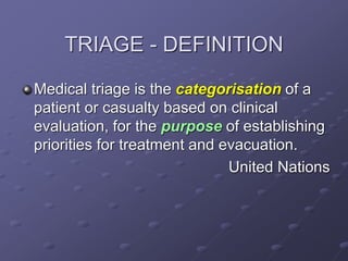 Mass casualty and triage | PPT