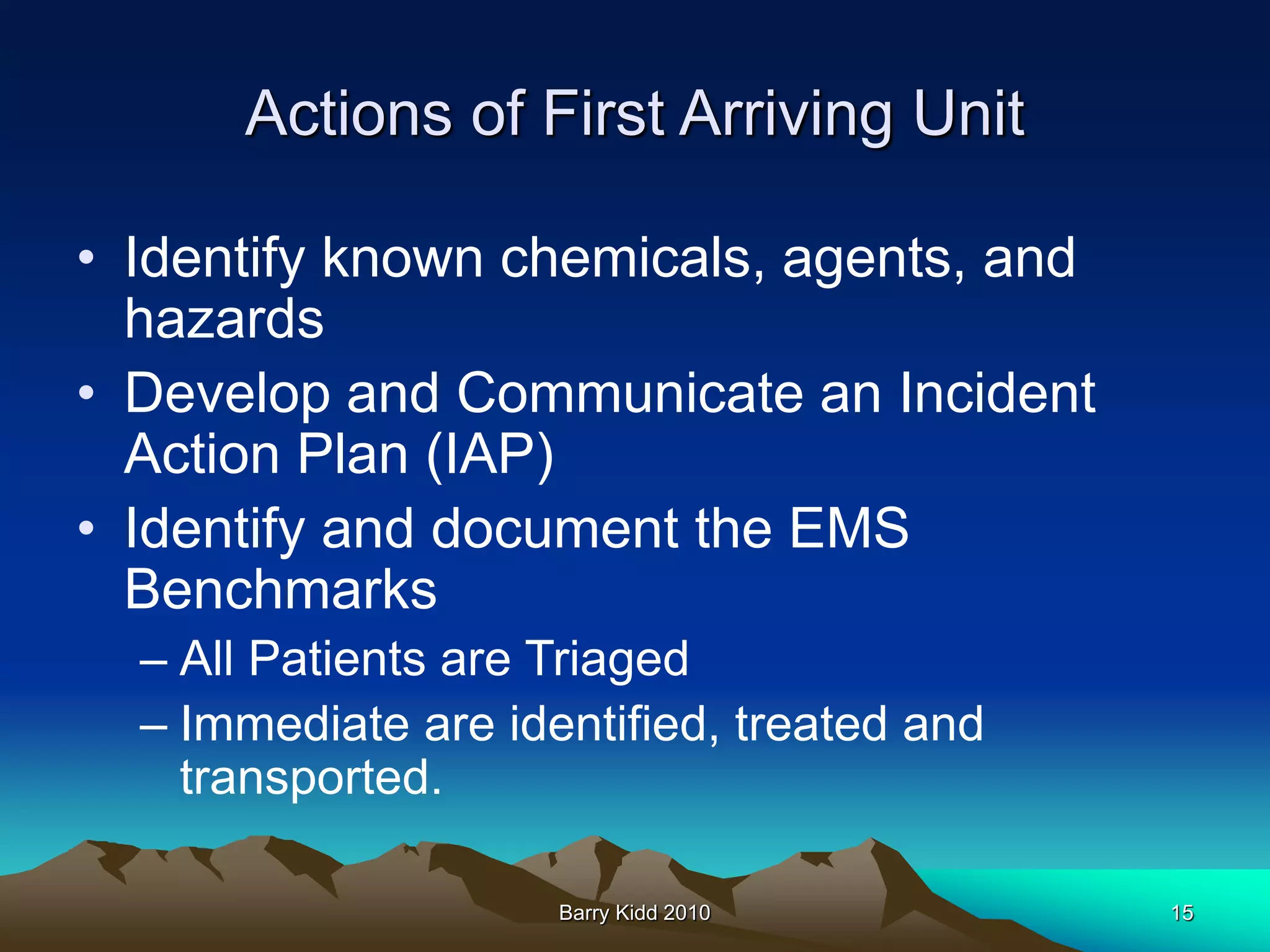 Mass casualty incident program s.t.a.r.t. | PPT