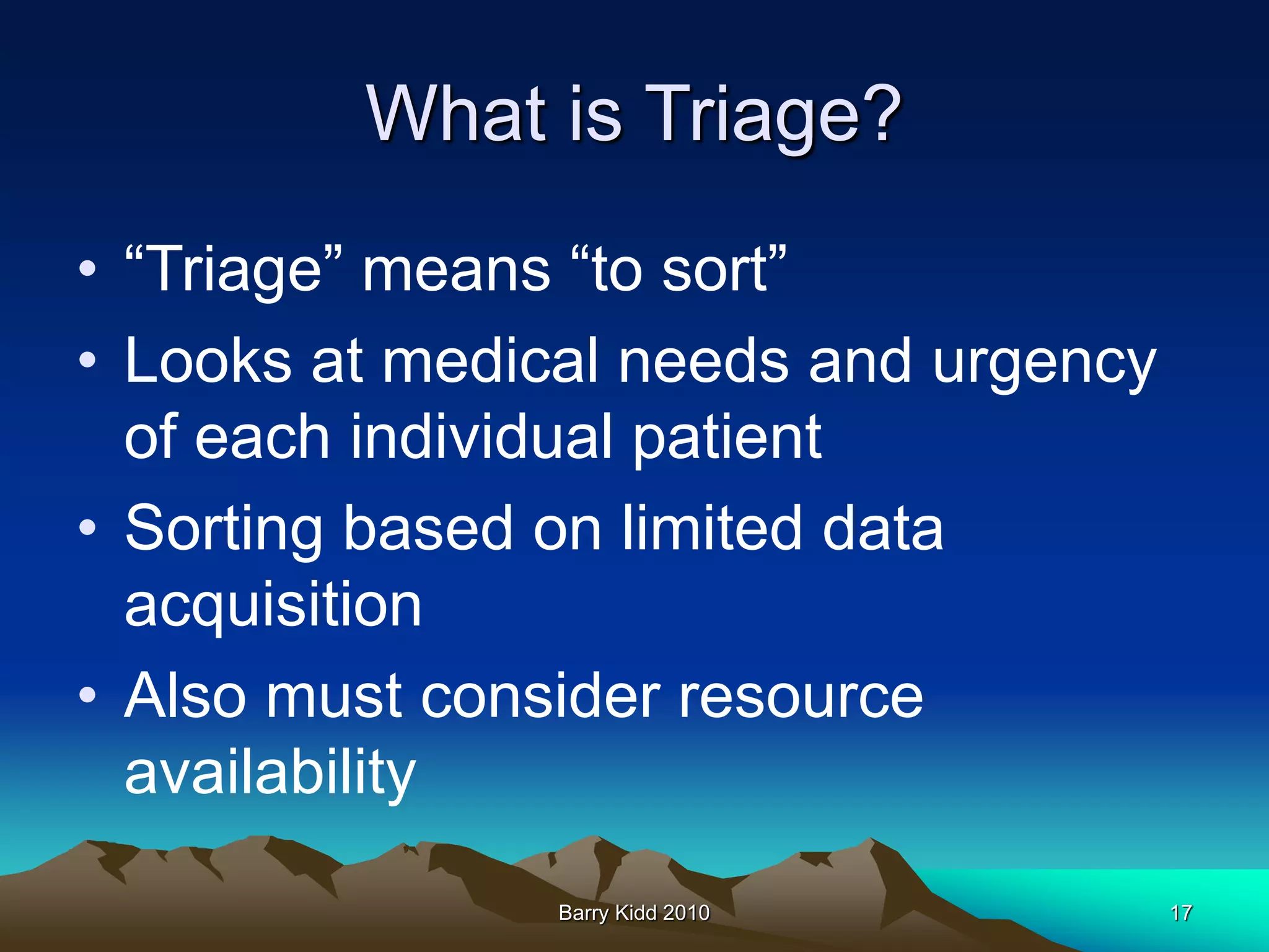 Mass casualty incident program s.t.a.r.t. | PPT