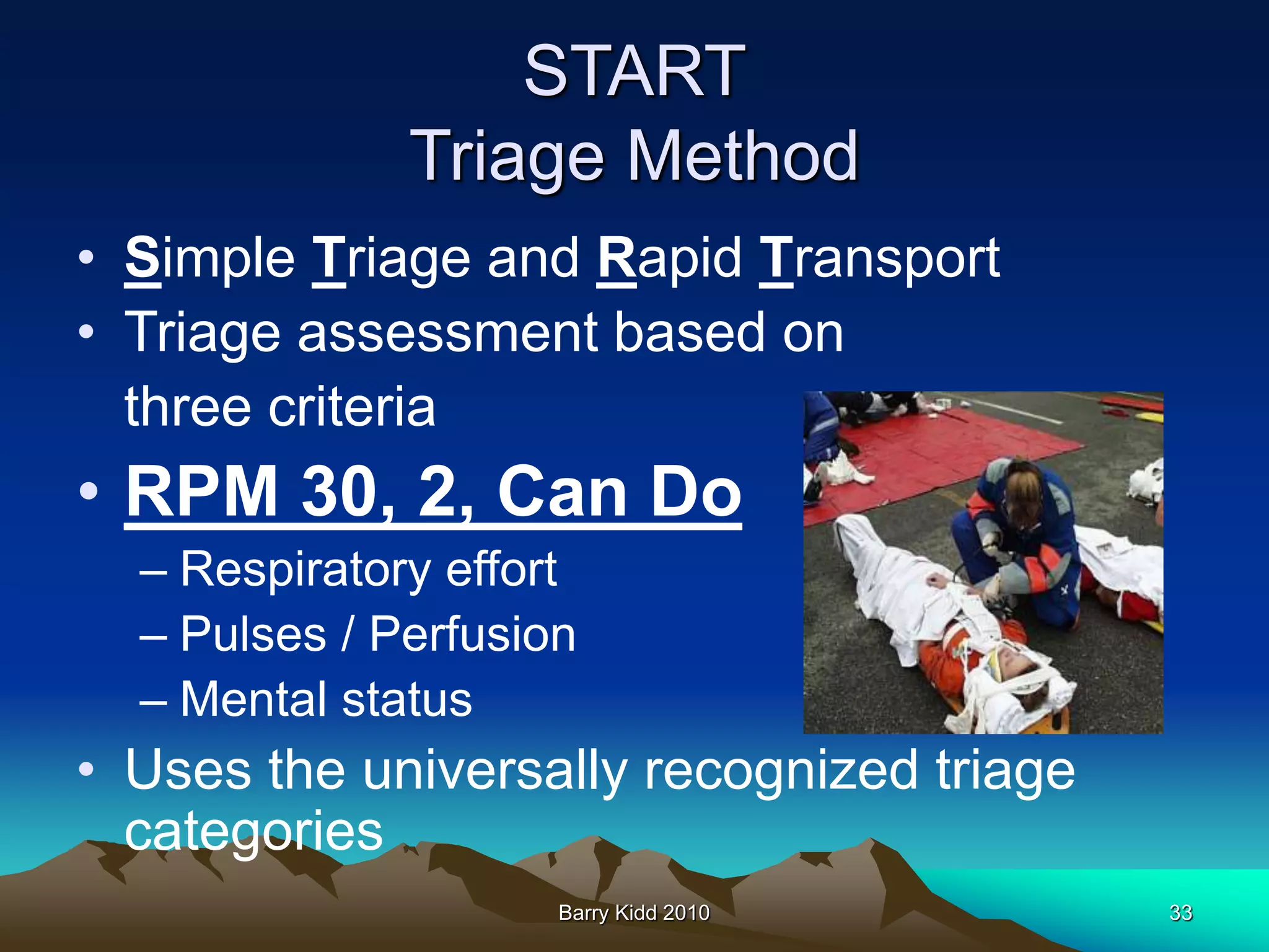 Mass casualty incident program s.t.a.r.t. | PPT