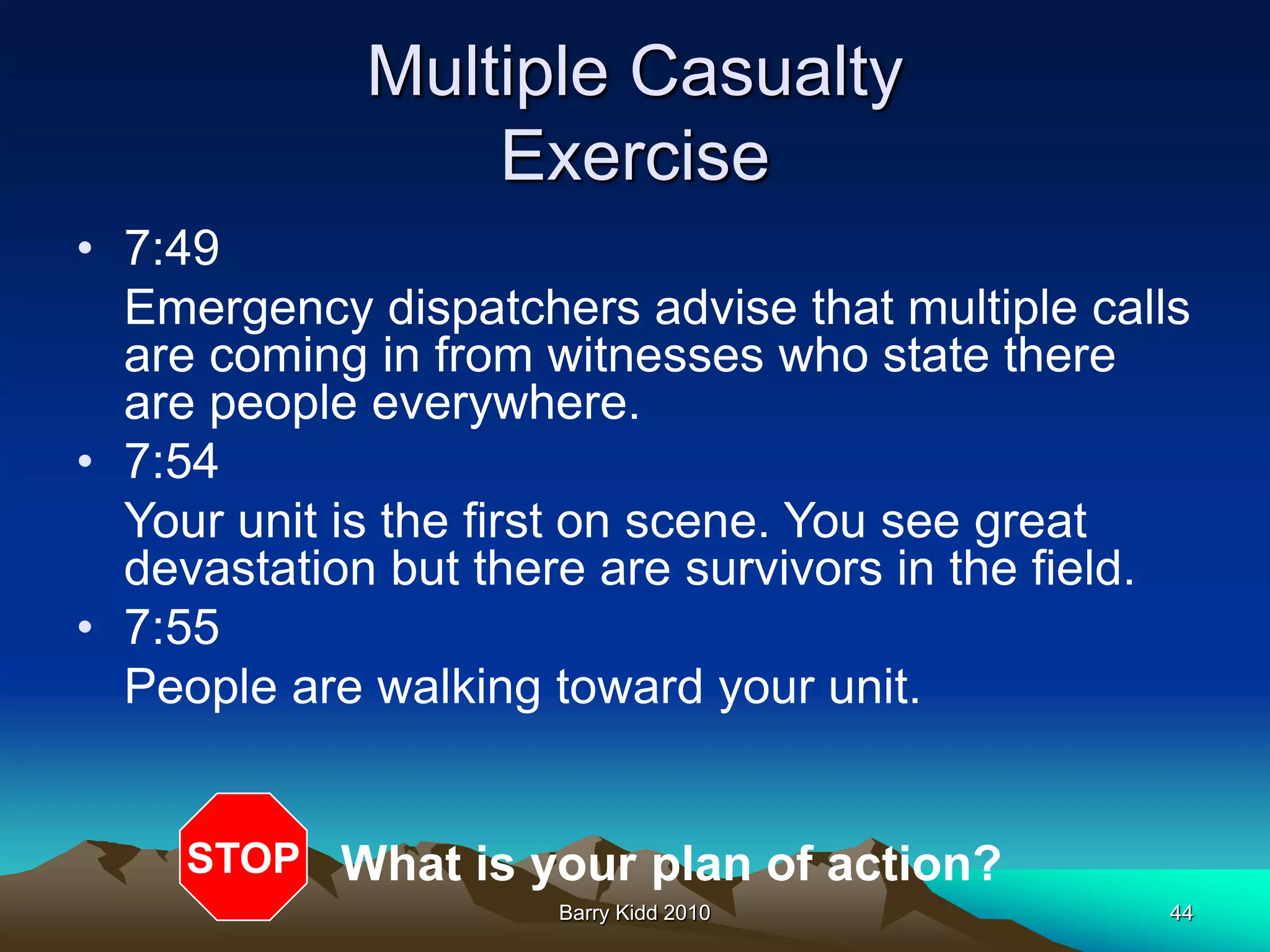 Mass casualty incident program s.t.a.r.t. | PPT