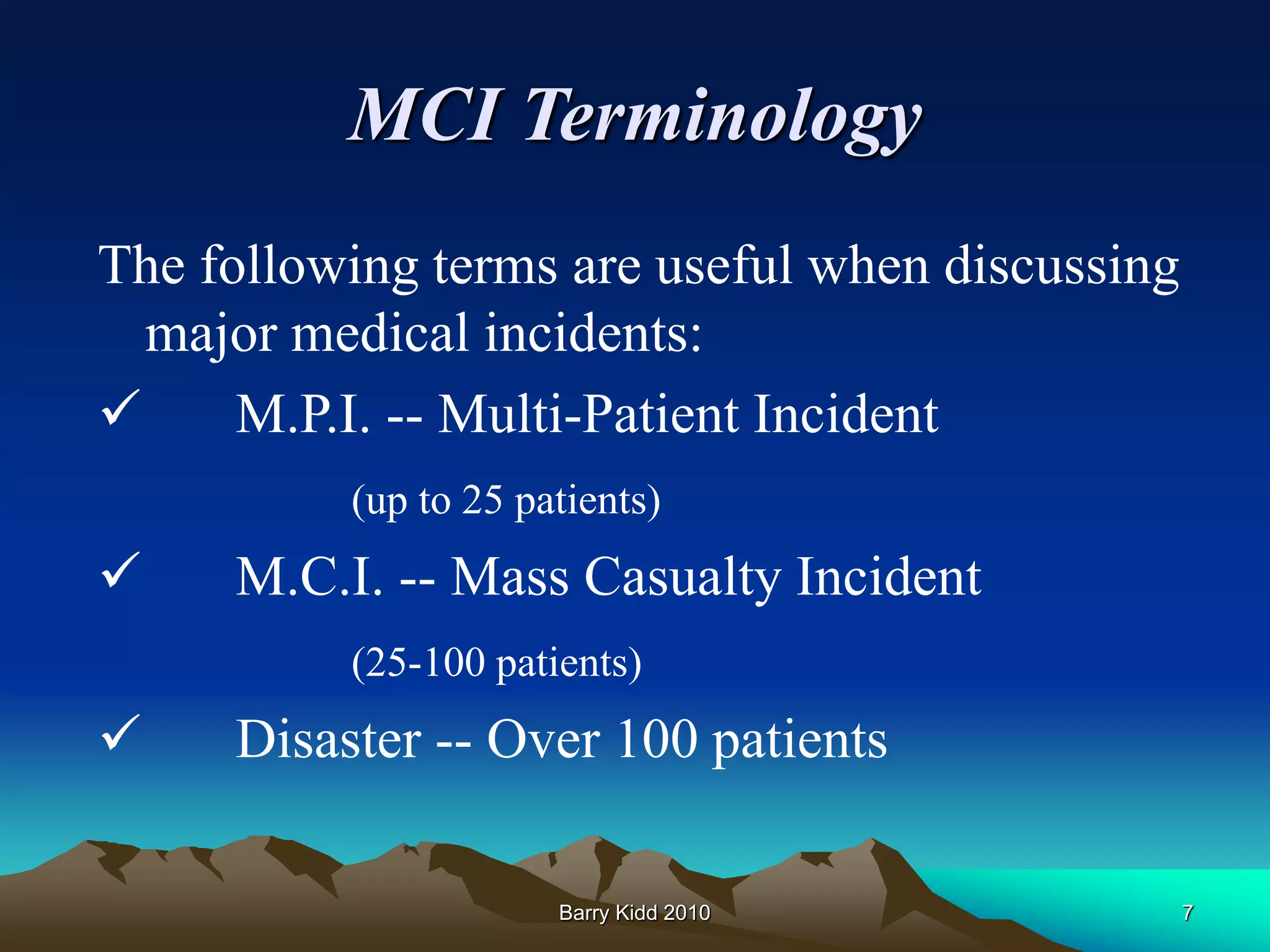 Mass casualty incident program s.t.a.r.t. | PPT