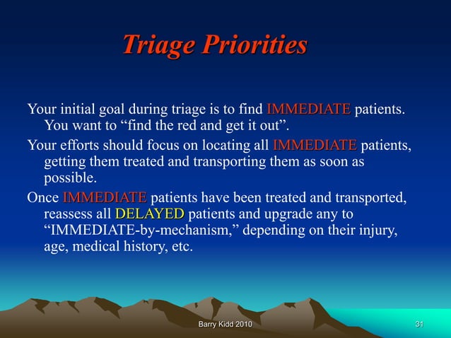 Mass casualty incident program s.t.a.r.t. | PPT | First Aid | Injuries