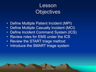 Mass casualty incident program s.t.a.r.t. | PPT