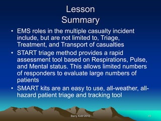 Mass casualty incident program s.t.a.r.t. | PPT