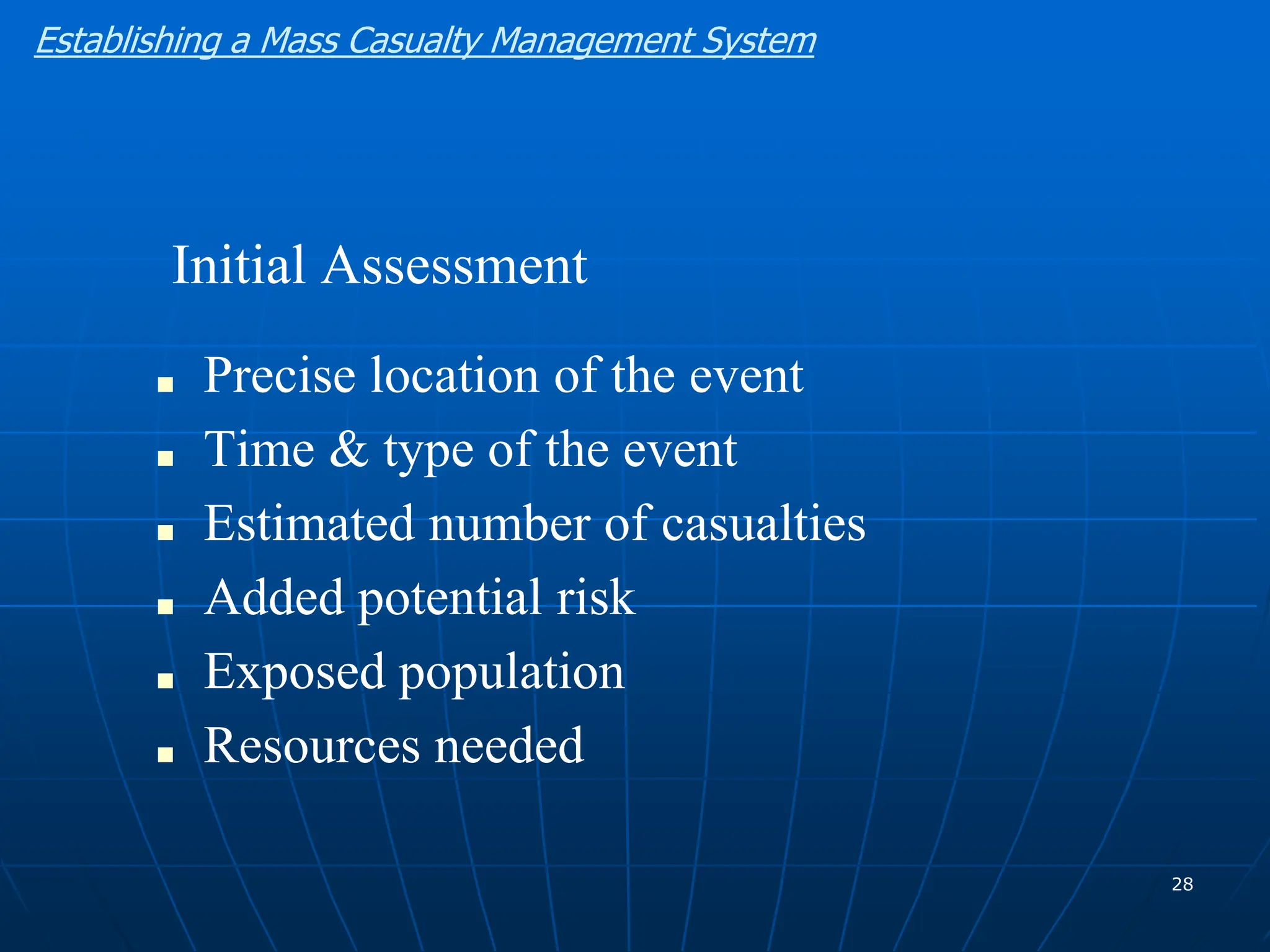 Mass Casualty Management System - Principles & Methods | PPTX