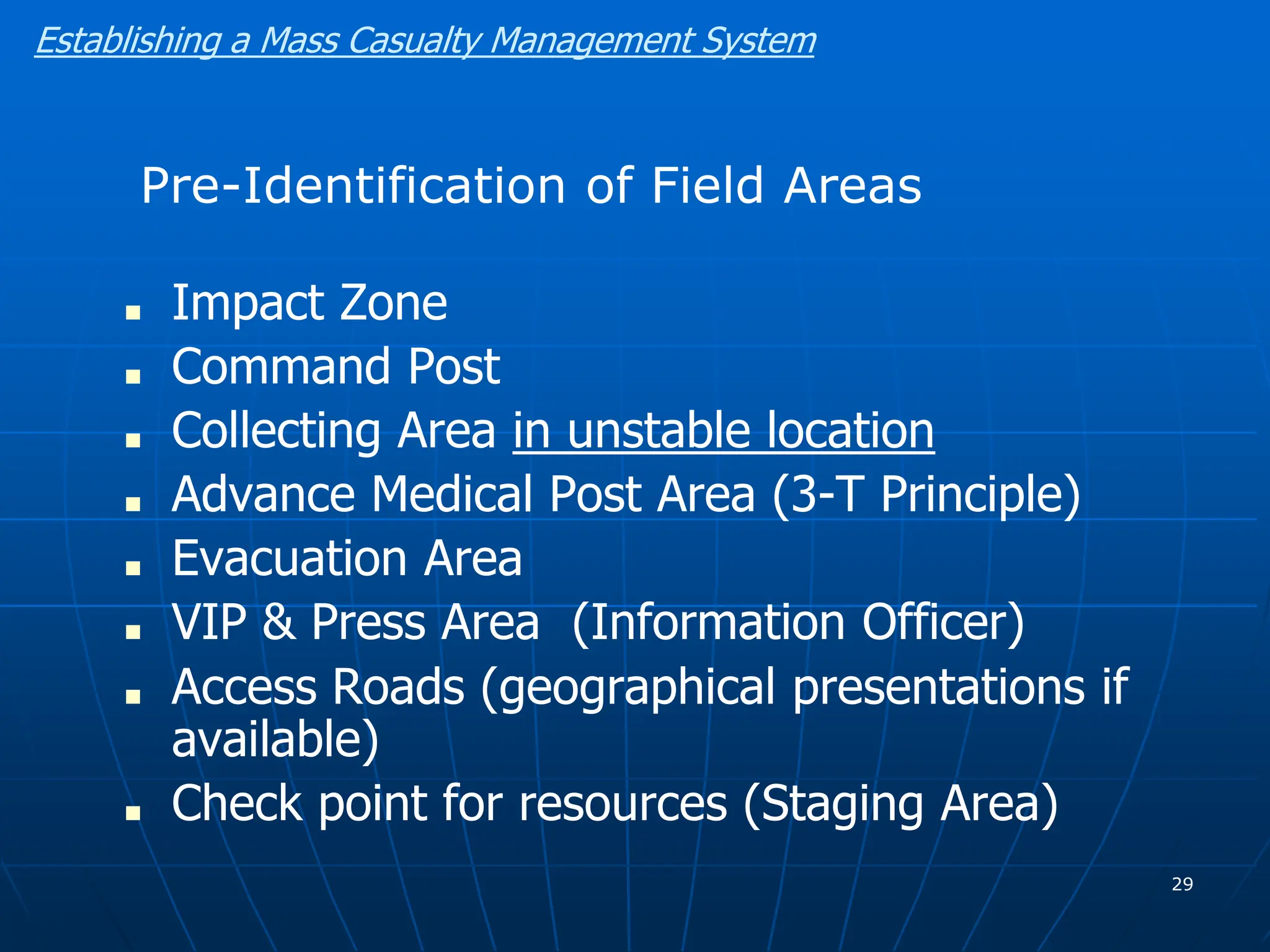Mass Casualty Management System - Principles & Methods | PPTX