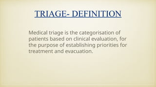 Mass casualty management- Surgery.pptx - By Roshni Kaur, MBBS student ...