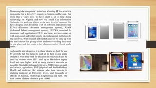 Masscom globe ppt (2) | PPTX | Tablets and E-readers | Consumer Electronics