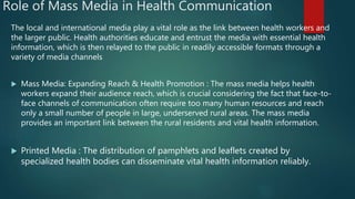 HEALTH COMMUNICATION & MASS MEDIA IN PUBLIC HEALTH | PPTX