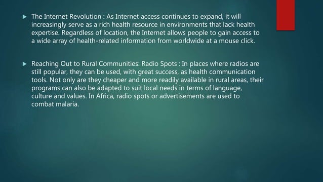 HEALTH COMMUNICATION & MASS MEDIA IN PUBLIC HEALTH | PPTX