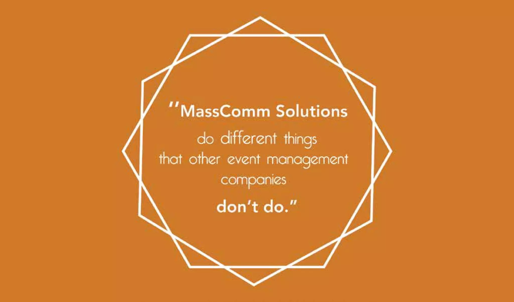 Masscomm Solutions event management company profile | PPT