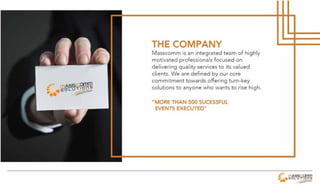 Masscomm Solutions event management company profile | PDF