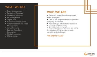 Masscomm Solutions event management company profile | PDF