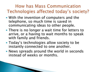 Mass communication and technology | PPTX