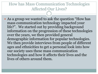 Mass communication and technology | PPTX