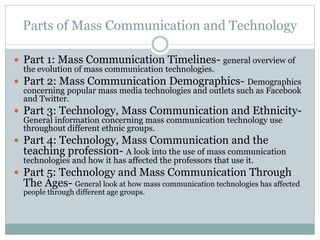 Mass communication and technology | PPT