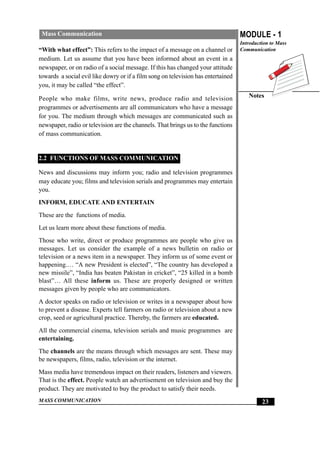 Mass_Communication_Eng_L2 | PDF | Media Industry | Industries