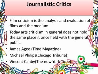 Mass communication and Media studies-Film Review and criticism | PPTX