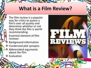 Mass communication and Media studies-Film Review and criticism | PPTX