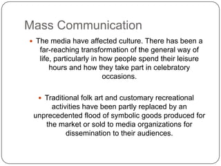 Mass culture | PPTX