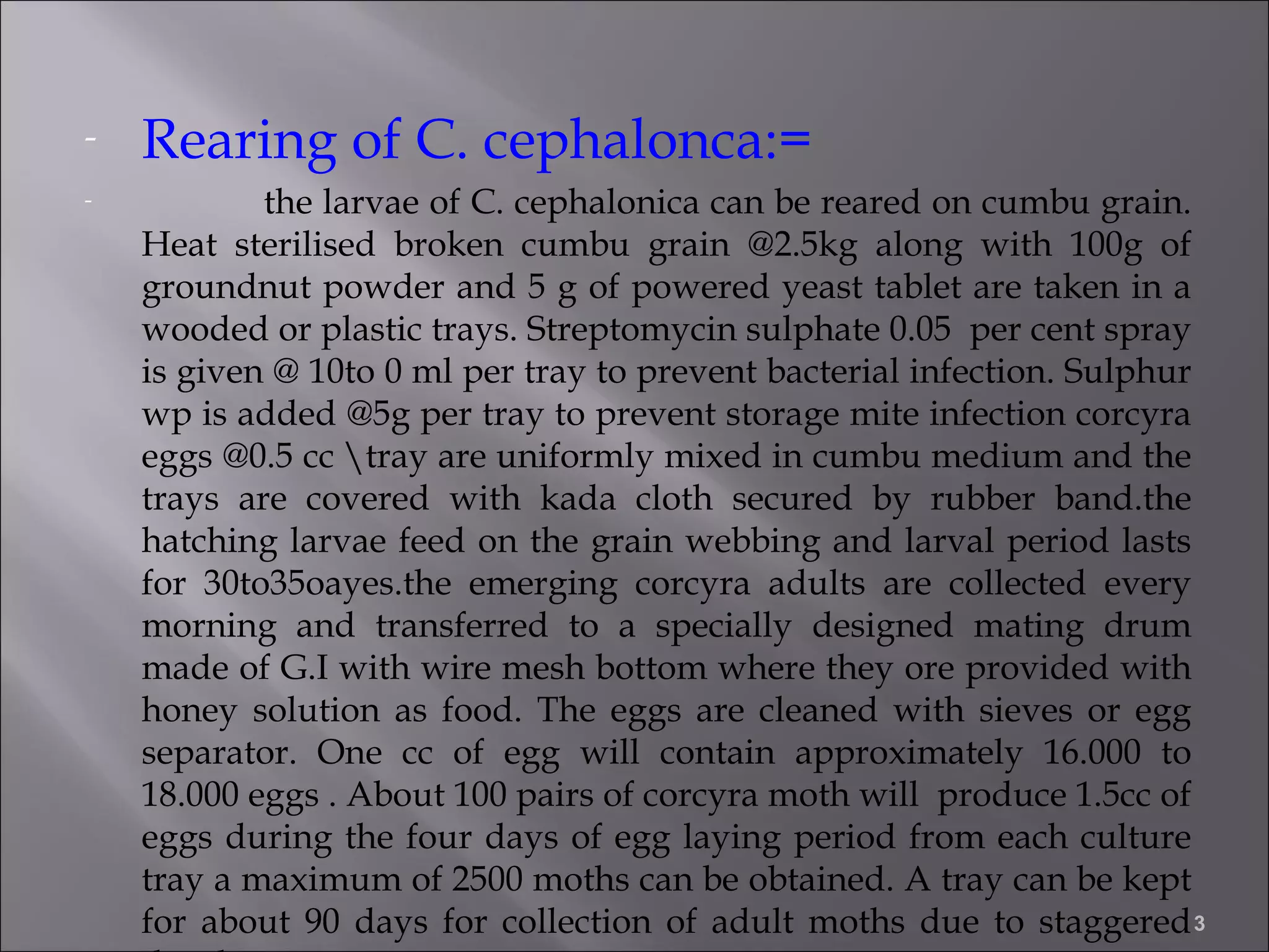 Mass culturing of trichogramma | PPT