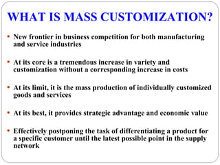 Mass Customization | PPS