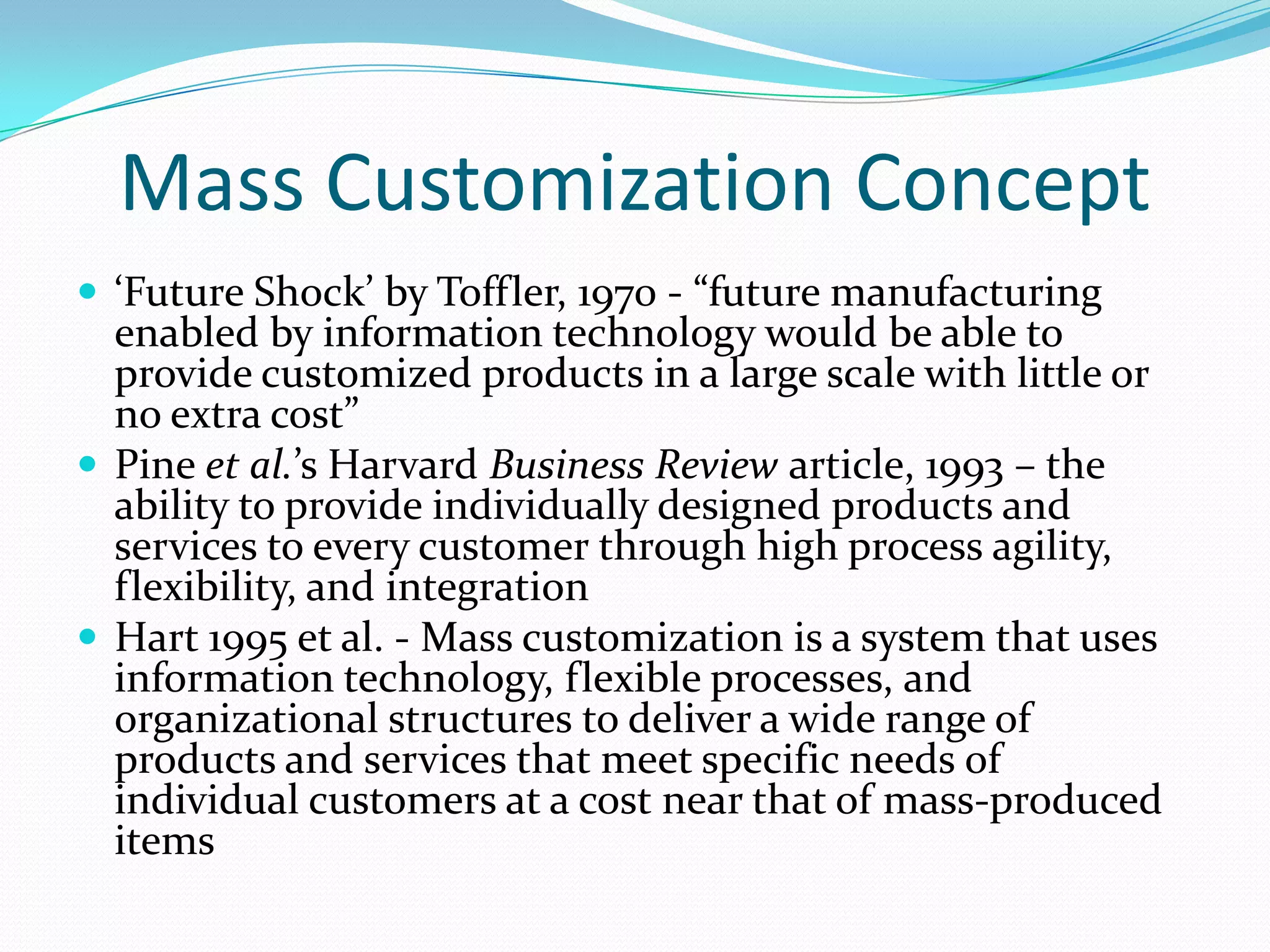 Mass customization | PPTX
