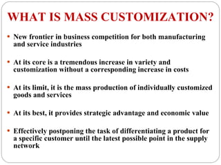 Mass Customization | PPT