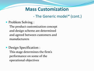 Mass customization | PPTX