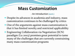 Mass customization | PPT