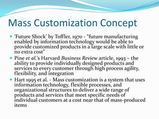 Mass customization | PPT