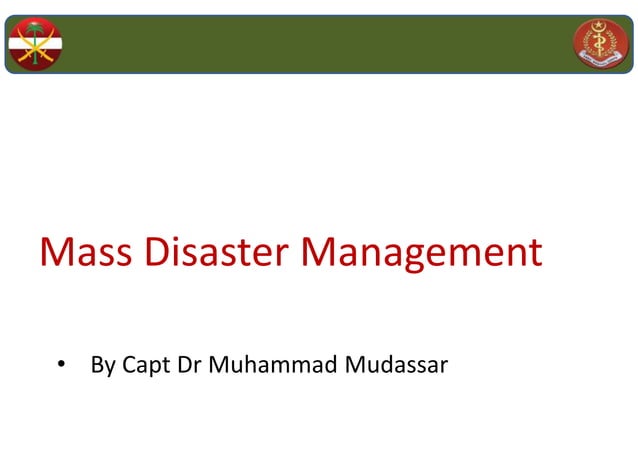 Mass Disaster Management slide use in Medical Area | PPT