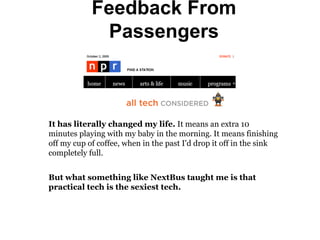 MassDOT Developers Conference - NextBus Real-Time Presentation | PDF
