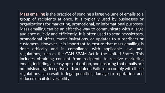 Mass emailing | PPT
