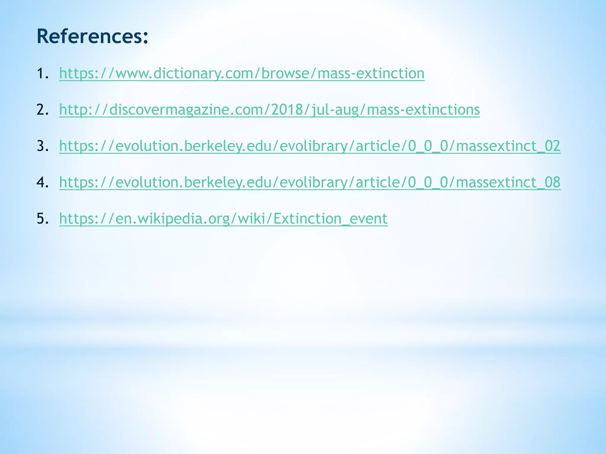 Mass extinction | PPTX | Biological Sciences | Science