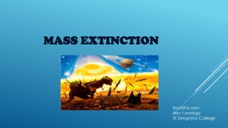 MASS EXTINCTION, the role in evolution, and the types of mass ...