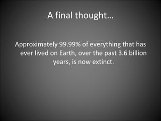 Mass extinction notes | PPT