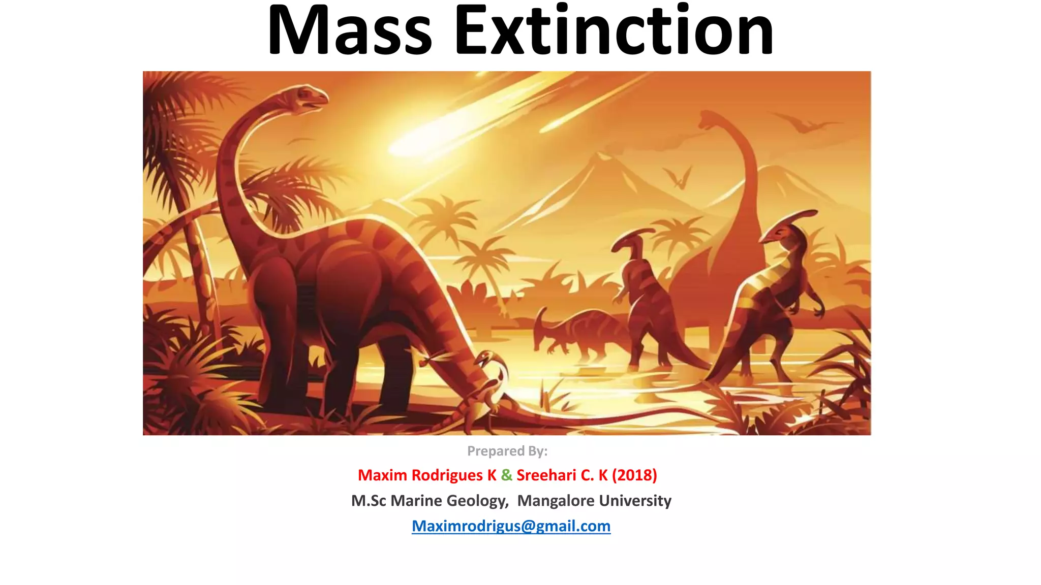 Mass Extinction Seminar Geology | PPT