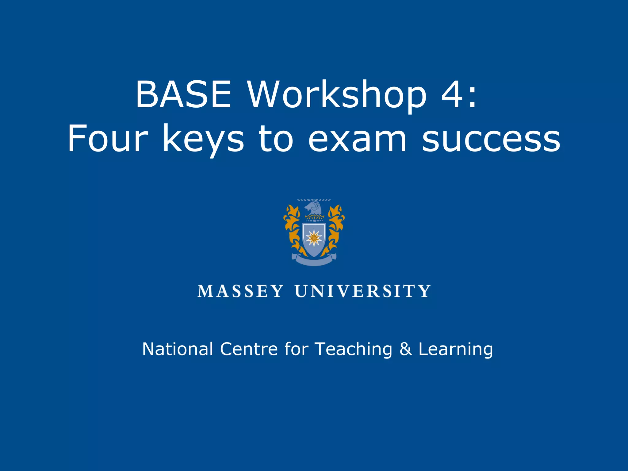 Four keys to exam success | PPT