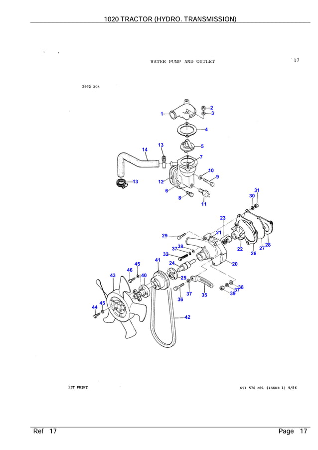 Massey ferguson 1020 tractor (hydro. transmission) parts catalogue ...