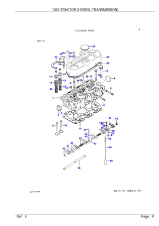 Massey ferguson 1020 tractor (hydro. transmission) parts catalogue ...