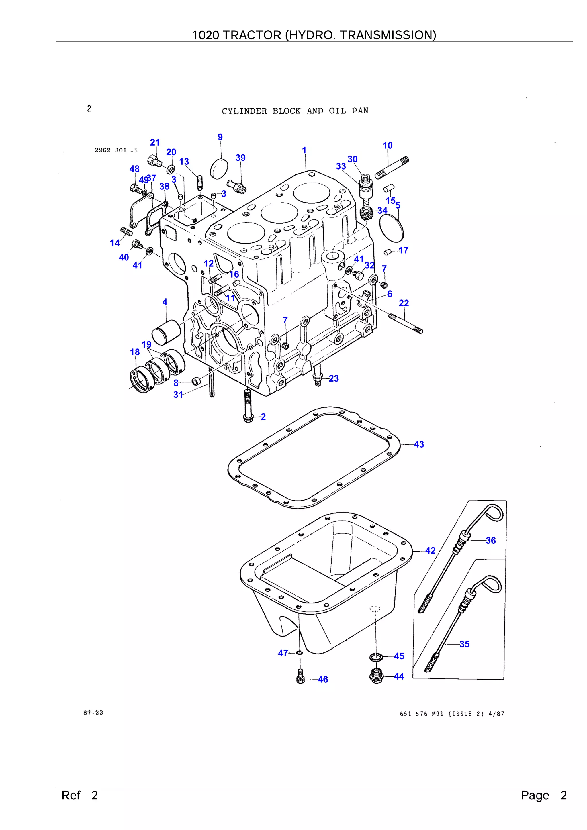 Massey ferguson 1020 tractor (hydro. transmission) parts catalogue ...
