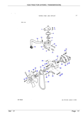 Massey ferguson 1020 tractor (hydro. transmission) parts catalogue manual | PDF