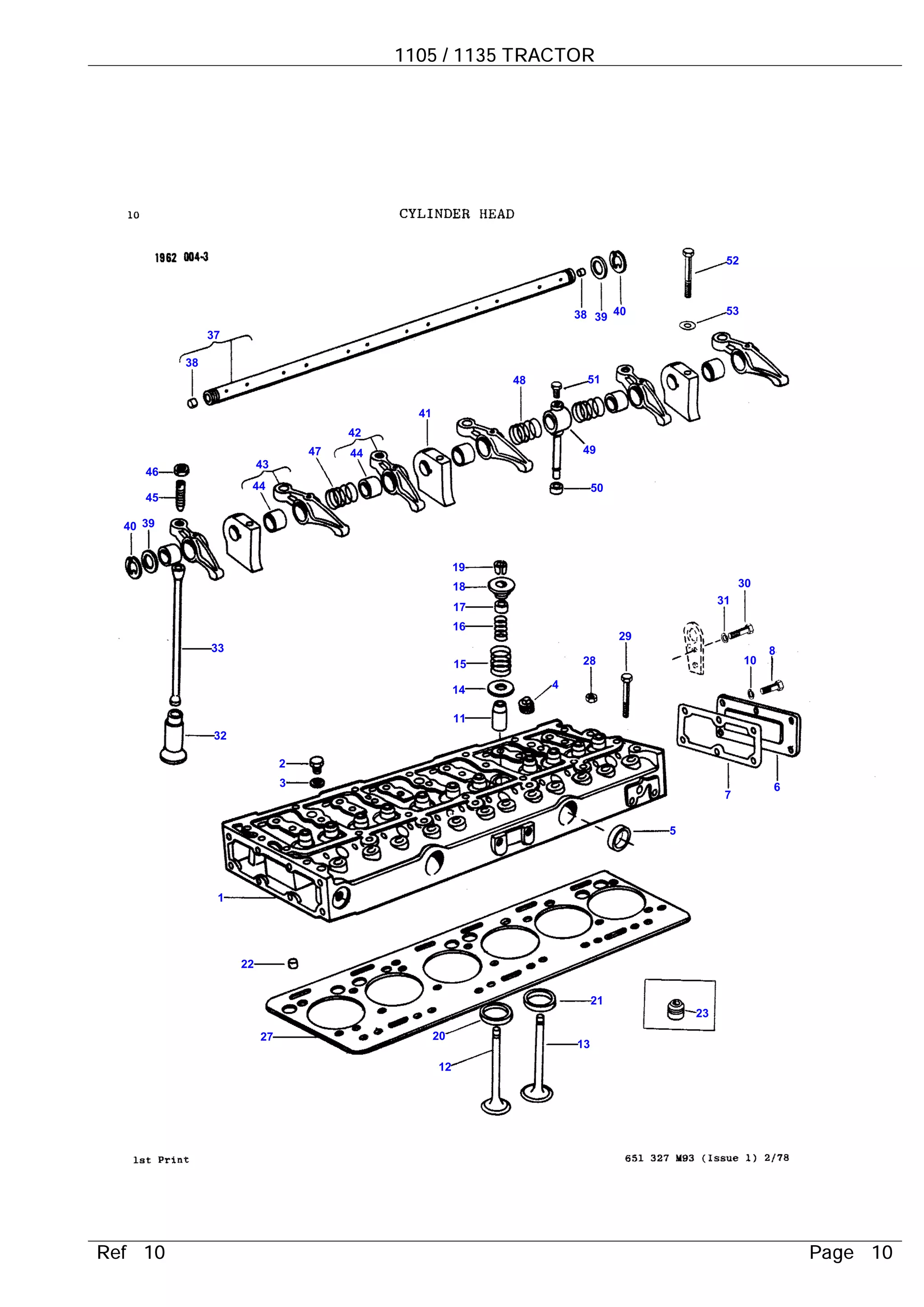 Massey ferguson 1135 tractor service parts catalogue manual | PDF