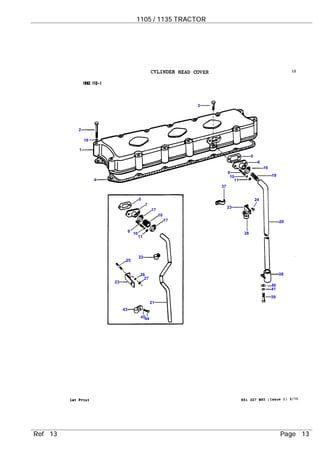 Massey ferguson 1135 tractor service parts catalogue manual | PDF